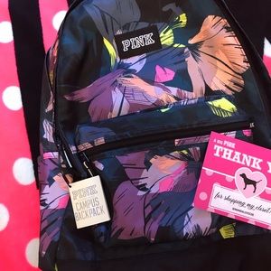 PINK Victoria's Secret | Bags | Vs Pink Tropical Purple Blue Campus ...